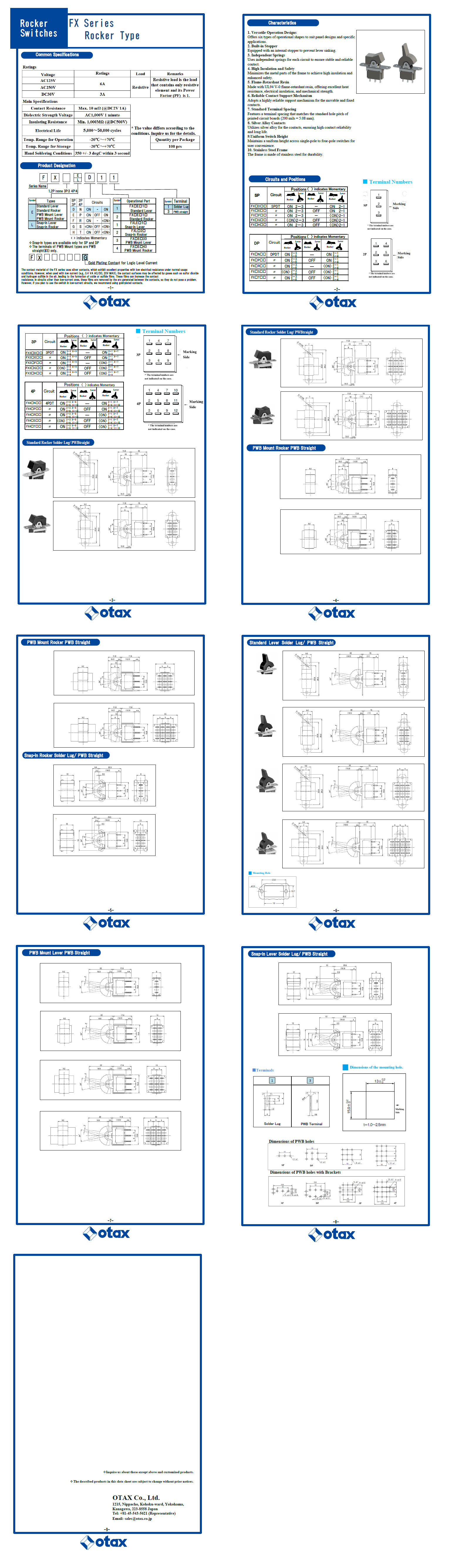 FX Series Rocker – OTAX Web Site (English)