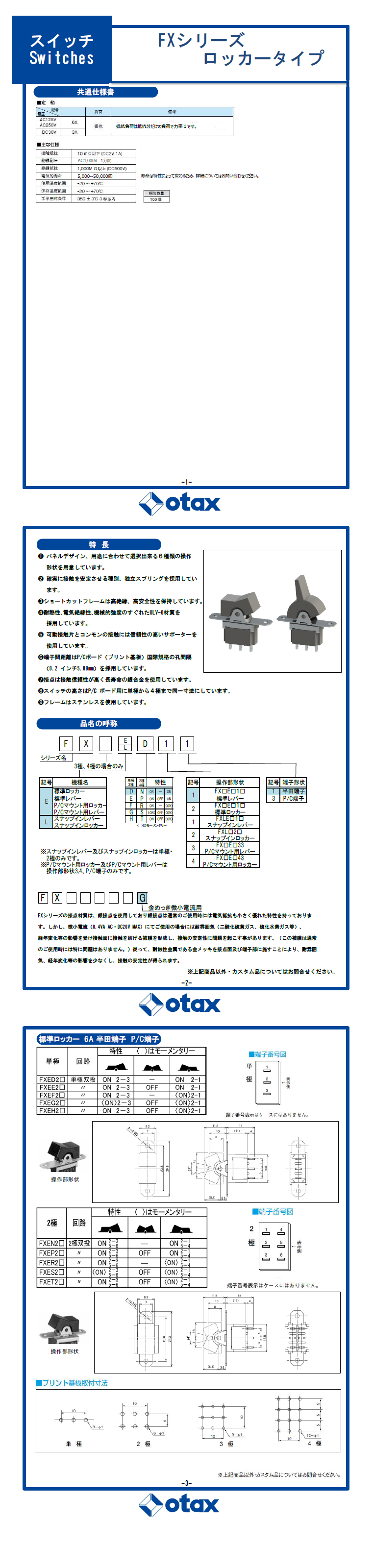 FX Series Rocker – OTAX Web Site (English)