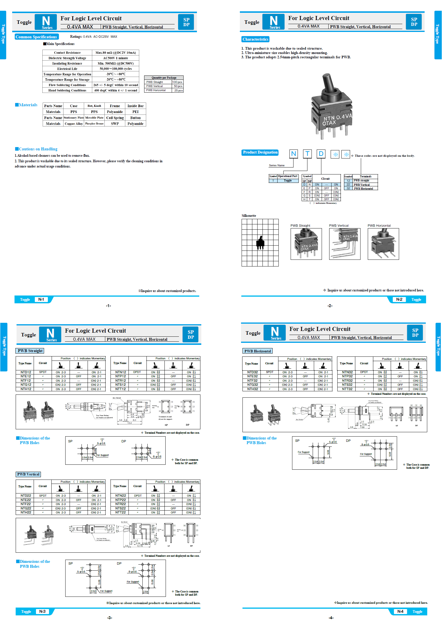 N Series Toggle – OTAX Web Site (English)