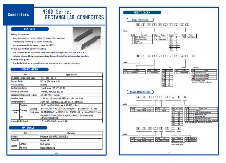 Rectangular Connectors – OTAX Web Site (English)